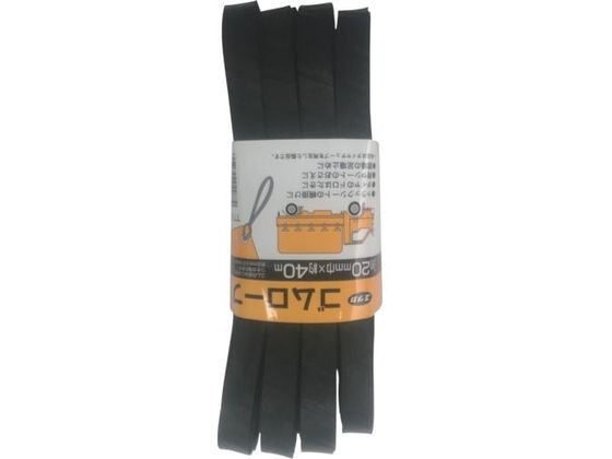 【仕様】●型番：TT-240●色：ブラック　●長さ（m）：40　●標準幅（mm）：20　●厚さ（mm）：2　●箱入数（本）：1●フリーカットタイプ●再利用タイヤチューブ●タイヤチューブの再利用品のため厚さや形状および折径が一定していない部分...