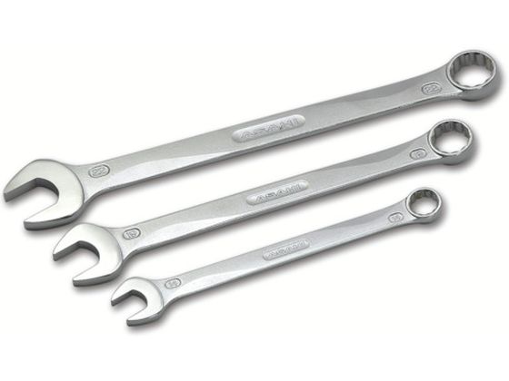 【商品説明】●めがね部は、フラワー形状なので、ボルト・ナットを傷めず強い締結が可能です。●本体ネック部分に曲面を付けることで作業者の手にしっかりフィットする機能性を実現しました。スパナの頭部はシャープなヤリ型形状です。●材質は一般的なクロム...
