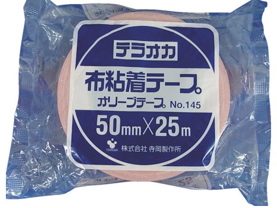 【商品説明】●鮮明な色を豊富に揃えた重梱包用カラー布テープです。【仕様】●型番：145 R-50X25●色：レッド　●幅（mm）：50　●長さ（m）：25　●厚さ（mm）：0．31　●製造国：日本●粘着力：4．32N／10mm　●引張強度：...