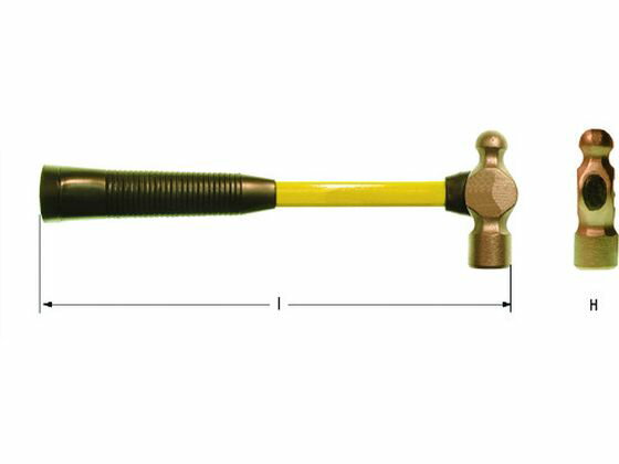【商品説明】●可燃性雰囲気の状況下で使用可能な防爆仕様です。●ベリリウム銅合金製なので、防爆工具としては比較的硬度が高く変形しにくいです。●非磁性のため、磁気を帯びません。【仕様】●型番：FD1002B●頭長（mm）：100●頭径（mm）：...