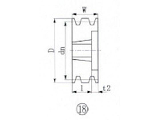 【商品説明】●軸穴・キー溝加工などが不要となり、納期管理が容易となります。●適用ブッシング　1610【仕様】●型番：SPA109−3●データム径（mm）：109　●溝数：3　●適用ブッシング：1610　●図面番号：18　●適用ベルト：A、S...