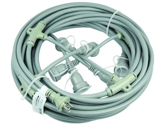 【商品説明】●高い安全性、防水性、耐久性があります。●電源用分岐ケーブルのスタンダード品です。【仕様】●型番：ESTC-25M-353-5●長さ（m）：25　●間隔（m）：5　●分岐線数（個）：5　●太さ：3．5mm［［の2乗］］　●芯数：...