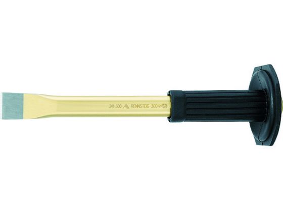 【商品説明】●高品質の鋼材を使用した、チゼルです。●抜群の耐久性と高い作業性を発揮します。●ハンドガードは握りやすさの向上と打ち損じ時のケガの防止に役立ちます。【仕様】●型番：341-300-1●刃幅（mm）：29●全長（mm）：300●ハ...