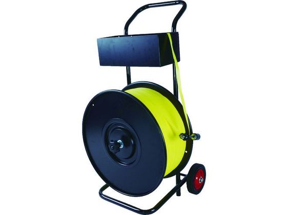 【商品説明】●PPバンド、ヘビーバンド、エステルバンドを手作業（手締め、ハンディツール）でご使用のお客様にお薦めします●移動が楽なキャスター付です。●今まで絡んでやりにくかったバンドの取り出しが楽に行えます。●ブレーキ付きなので必要以上にバ...