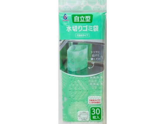 【商品説明】三角コーナーがいらない自立する水切りゴミ袋。穴あきタイプで水分をしっかり絞れます。場所を選ばずにシンクが広く使えます。製品本体及び外装袋は燃やしても有毒なガスは発生しません。※自治体の分別基準に従って処理して下さい。【仕様】●色...