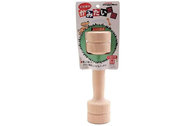 【商品説明】トレーニングトーイとして認知度の高い木製ダンベル。噛んで楽しい木の感触と、ほどよい重量感のしつけ用の定番アイテム。持来のトレーニングに役立つうえ、転がして遊ばせることのできる形状です。【仕様】●材質：天然木●本体サイズ：幅50×...
