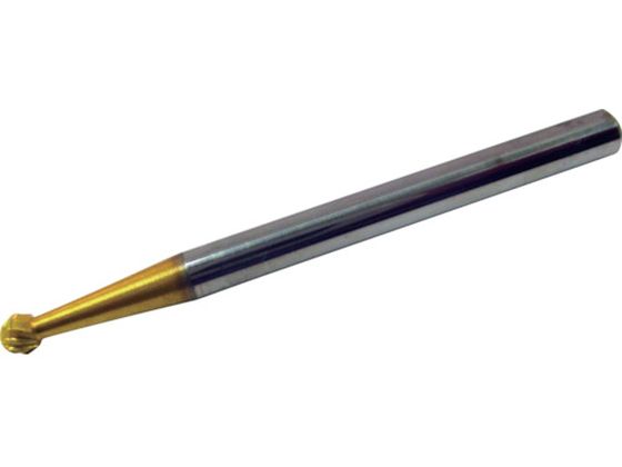 【仕様】●型番：SBT8A01●形状：球型（ダブルカット）●軸径（mm）：3●刃径（mm）：2．5●刃長（mm）：2．3●最高使用回転数（rpm）：65000●軸長（mm）：35．7●タイプ：オール超硬●超硬●表面処理：チタン（Tin）コー...