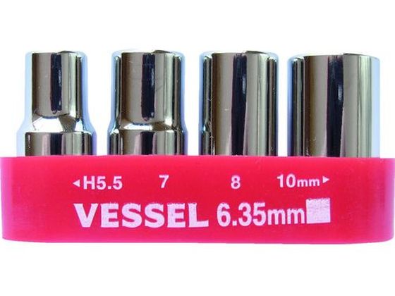 【仕様】●型番：TD-BS4●入数：4本●セット内容：対辺5．5、7、8、10、ビットベルトホルダ●セット内容（点）：5●特殊鋼【備考】※メーカーの都合により、パッケージ・仕様等は予告なく変更になる場合がございます。【検索用キーワード】ベッ...