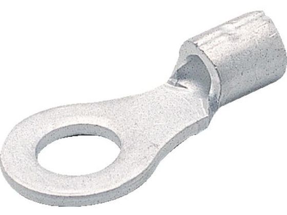 【商品説明】●接触面（舌部）が丸く、ねじ固定用の取り付け穴がある裸圧着端子です。【仕様】●型番：T-R2-4S●入数：70個●電線抱合範囲より線（［［MM2］］）：1．04〜2．63　●外形寸法（mm）：6．6　●スタッド径（mm）：4．3...