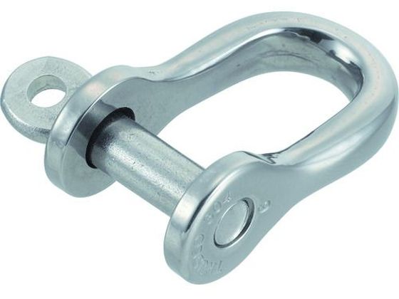 【商品説明】●ねじシャックルよりも簡易タイプのシャックルです。【仕様】●型番：THS-6●入数：2個●ねじ径：細目ねじM6　●使用荷重（kN）：1．18　●B（mm）：14　●D（mm）：6　●F（mm）：6．5　●L（mm）：25　●d（...