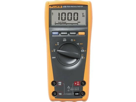 【仕様】●型番：175●直流電圧（V）：1000　●交流電圧（V）：1000　●直流電流（A）：10　●交流電流（A）：10　●抵抗（Ω）：50M　●幅×奥行×高さ：90×43×185mm　●連続使用時間：300時間　●平均値　●最大表示（...