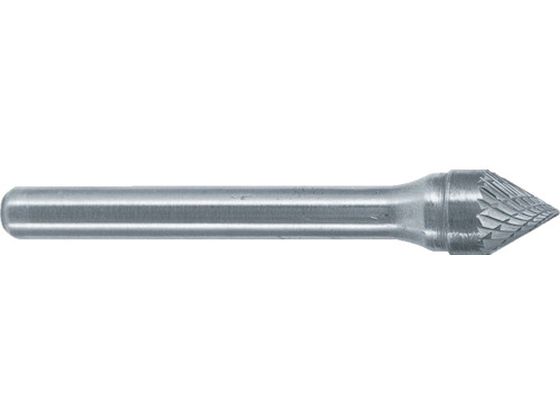 【仕様】●型番：SB50C04●形状：円錐型60°（ダブルカット）●軸径（mm）：6●刃径（mm）：16●刃長（mm）：14．5●最高使用回転数（rpm）：16000●軸長（mm）：46．5●タイプ：ロー付●角度（°）：60●刃先タイプ：品...