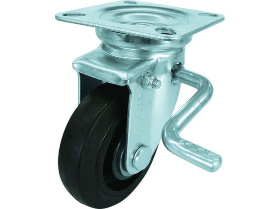 【商品説明】●従来のプレス製ホイールゴム車よりも約10％軽くなっています。●ストッパーを掛けると、ワンアクションで車輪の回転と自在キャスターの旋回を同時に止めることができます。【仕様】●型番：TYNRJB-100A●許容荷重（daN）：10...