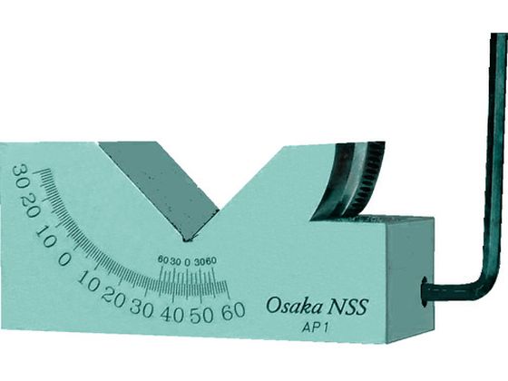 【商品説明】●目盛付角度プレートのため、素早い角度出しができます。●Vブロックとしてもお使いいただけます。●側面のセットアップスクリューをまわすことで角度の微調整が可能です。【仕様】●型番：AP-1●高さ（mm）：47●幅（mm）：102●...
