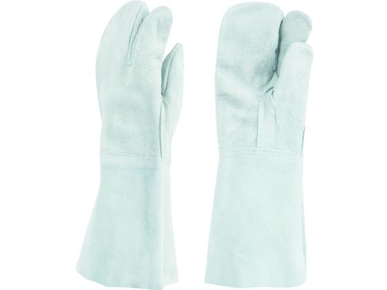 【商品説明】●良質の牛床革を使用した3本指手袋で、耐摩耗性に優れており、使うほど手になじんで快適に作業ができます。●丈夫で傷・摩擦に強い牛革ですので、重作業にも適しています。【仕様】●型番：460-W333●色：グレー ●サイズ：フリー ●...
