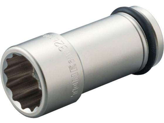 【商品説明】●外観品質と防錆力の向上を図った無電解メッキ仕様のインパクト用ロングソケットです。●12角タイプです。【仕様】●型番：6NW-17L100●差込角（mm）：19．0●対辺寸法（mm）：17●全長（mm）：100●適合Oリング：R...