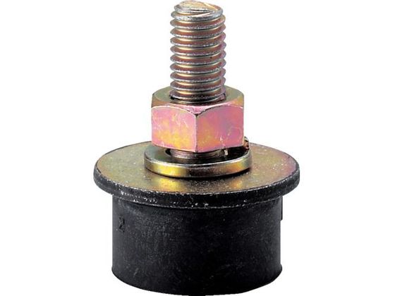 【商品説明】●高いばね定数のため、小型で大荷重用として使用できます。●傾斜配置など広い応用性を持っています。●六角ナット・スプリングワッシャー付です。●床面と直接接触するゴム表面は独特のパターンを持ち、接地効率と防振効果をより高めています。...