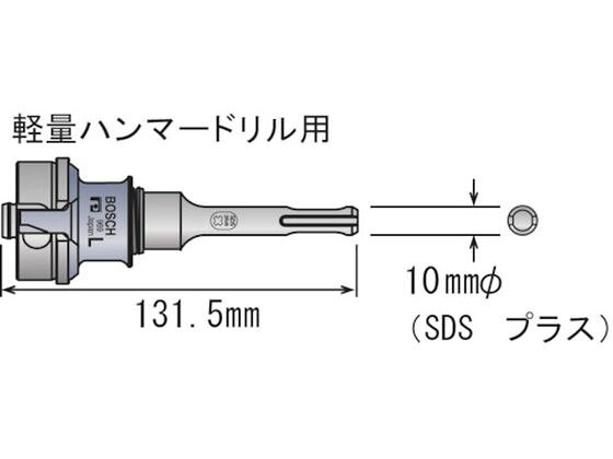 【仕様】●型番：PC-SDS/L●シャンク：SDSplus●適合刃径：50mm〜●炭素鋼・ショットブラスト仕上げ【備考】※メーカーの都合により、パッケージ・仕様等は予告なく変更になる場合がございます。【検索用キーワード】ボッシュポリクリック...