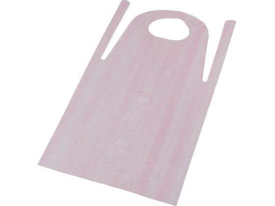 【商品説明】●使い捨てタイプのPEエプロンです。【仕様】●型番：TAPE-P●入数：50枚●色：ピンク ●着丈（cm）：120 ●幅（cm）：70 ●厚さ（mm）：0．02 ●タイプ：胸当●ひも長さ：47cm ●厚さ：0．02mm●ポリエチ...