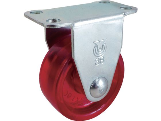 【商品説明】●始動抵抗が軽く、使いやすいキャスターです。●床面を汚しにくいポリカーボネート製キャスターです。●車輪カラーバリエーションを用途に応じて使い分けることができます。【仕様】●型番：GR-38PC-R●許容荷重（daN）：28 ●許...