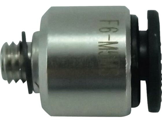 【仕様】●型番：F6-M5MS●接続口径：M5×0．8　●適合チューブ外径D（mm）：6　●使用圧力：1MPa（空気）、0．3MPa（水）　●使用流体：空気、水●流体温度：−5〜60℃（空気）、5〜40℃（水）●本体：黄銅＋ニッケルメッキ　...