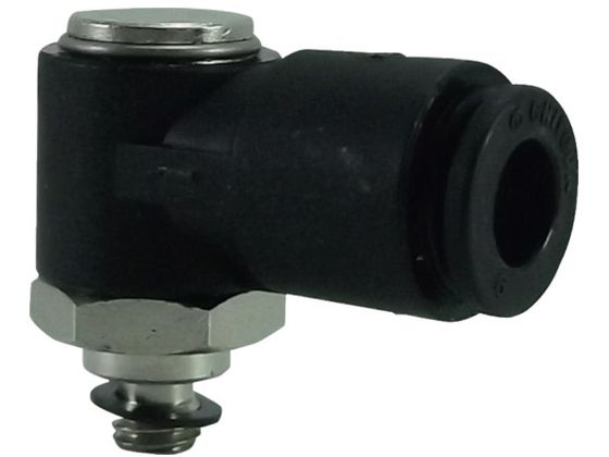 【仕様】●型番：F6-M5S1●接続口径：M5×0．8　●適合チューブ外径D（mm）：6　●六角対辺（mm）：12　●使用圧力：1MPa（空気）、0．3MPa（水）　●使用流体：空気、水●流体温度：−5〜60℃（空気）、5〜40℃（水）●本...