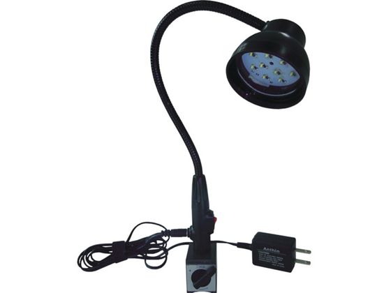 【仕様】●型番：LED2001●吸着力（N）：320　●明るさ（lm）：504　●マグネット幅×奥行×高さ（mm）：30×40×35　●全高（mm）：403●電源：AC100V用アダプタ付　●消費電力：3．6W　●LEDライト：12灯　●電...