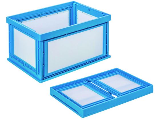 【商品説明】●プラスチック段ボールを側面と底面に採用し大型でも丈夫で軽量です。●シンプル構造で組立・折りたたみが簡単です。●オールPP樹脂製で容易にリサイクルが可能です。【仕様】●型番：50090-NM80-B●容量（L）：80　●色：ブル...