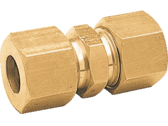 【仕様】●型番：RS-2206●適用銅管外径（mm）：6　●六角対辺（mm）ナット：17　●寸法L（mm）：40　●六角対辺（mm）本体：14●使用流体：水・空気・油　●流体温度：−50〜150℃　●使用圧力：3．45MPa●黄銅（C360...