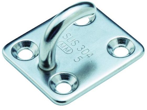 【商品説明】●4ヵ所を止めるタイプです。【仕様】●型番：TOIP-5●D（mm）：5 ●H（mm）：19．5 ●d（mm）：4．2 ●使用荷重（kN）：0．1 ●S（mm）：10 ●T（mm）：2．5 ●P1（mm）：18 ●P2（mm）：...