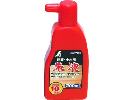 【商品説明】●従来品に比べ固まりにくく墨つきに優れています。【仕様】●型番：77476●色：朱　●容量（ml）：200●ボトル：プラスチック●衣類に付くと落ちません。【備考】※メーカーの都合により、パッケージ・仕様等は予告なく変更になる場合...
