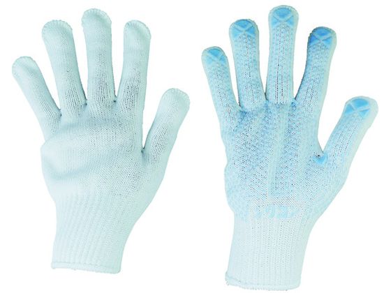 【商品説明】●シリコン樹脂ははっ水性があるので、粘着テープやホコリがつきにくいです。●薄手（10ゲージ）で細かい作業に最適です。●すべり止め部の色は水色です。【仕様】●型番：4024●色：ホワイト ●サイズ：M ●厚さ（mm）：1．5 ●全...