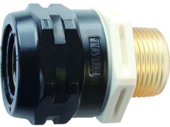 【商品説明】●トヨックスホース（トヨシリコーンシリーズ除く）専用継手（ねじ）です。●耐薬品性（酸、アルカリ）に優れます。●金属イオンの溶出が少ないです。●ホース抜け、漏れがないため生産トラブルを低減できます。●締め切るだけの簡単施工で作業標...