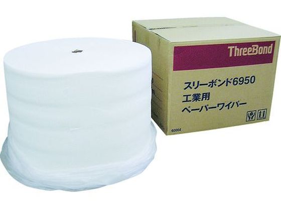 【商品説明】●現場での水や油の拭き取りなど。機械工具などの汚れ拭きなど。設備などのお手入れに。●従来の紙ウエスにない耐水性と吸収力です。●後始末や管理が簡単です。【仕様】●型番：TB6950●入数：1巻●シートサイズ（mm）：340×300...