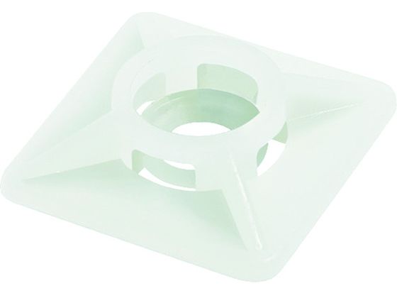 【商品説明】●ケーブルタイを固定し、電線、ケーブルをまとめることができます。【仕様】●型番：BAS.2.405●入数：100個●色：白　●縦（mm）：19　●横（mm）：19　●使用結束バンド幅（mm）：〜4　●下穴径（mm）：4．75　●...