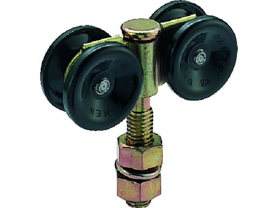 【仕様】●型番：3-4WH-N●耐荷重（kg／個）：60 ●適用レール：3号 ●品名：ドアハンガー用複車N型 ●A（mm）：50 ●B（mm）：36．0 ●D（mm）：66 ●K（mm）：57 ●L（インチ）：W5／8●耐久基準：7万m（常...