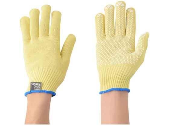 【商品説明】●スタンダードなケブラー［［R下］］手袋にすべり止め加工を施した手袋です。●フィット感を重視しています。【仕様】●型番：HG-21-M●色：イエロー ●サイズ：M ●厚さ（mm）：1．2 ●全長（cm）：23．0 ●手のひら周り...