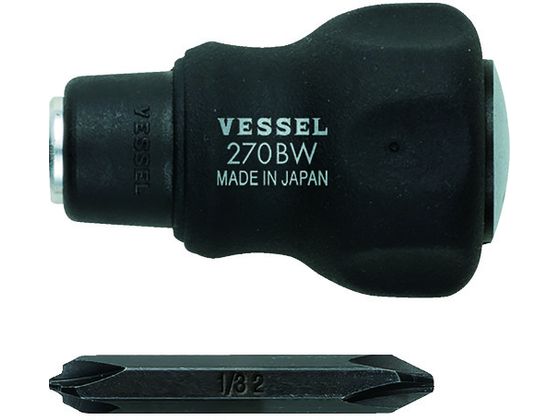 【商品説明】●電動ドライバー用ビット（対辺6．35mm）を差し込んで、ハンドドライバーとして使用できる“クッションスタビー　差替グリップ”と、3サイズに対応する“コンビPLUS”ビットのセットです。●グリップは狭い箇所に最適なスタビータイプ...