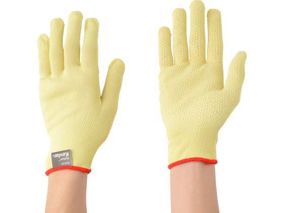 【商品説明】●すべり止め跡が残りにくいシリコン樹脂を使用しています。【仕様】●型番：HG-33-L●色：イエロー●サイズ：L●ゲージ数：15●リストカラー：レッド●全長（cm）：22．7±1●手のひら周り（cm）：18．8±1●中指長さ（c...