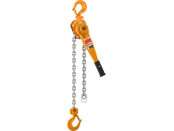 【仕様】●型番：LB032●定格荷重（t）：3．2　●標準揚程（m）：1．5　●フック間最小距離（mm）：395　●レバー長さ（mm）：415●ボディー：機械構造用炭素鋼　●ロードチェーン：ニッケルメッキ特殊合金鋼【備考】※メーカーの都合に...