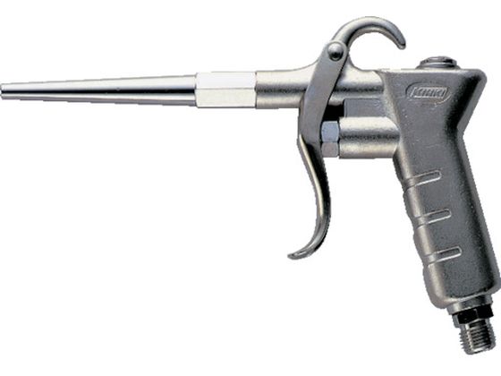 【仕様】●型番：K-601-1●ノズル長（mm）：100●ノズル口径（mm）：2●ノズル取付口：G1／8●エア取付口：G1／4●全長（mm）：190●使用流体：圧縮空気●最高使用圧力：1MPa●レバー式●ニップルタイプ●使用温度範囲：−10...