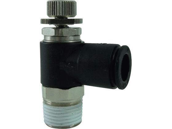 【仕様】●型番：F10R-03SC-O●接続口径：R3／8　●適合チューブ外径D（mm）：10　●使用流体：空気●使用温度範囲：−5〜60℃（凍結なき事）　●使用圧力：0．05〜0．7MPa　●メーターアウトタイプ●樹脂部品：難燃性ポリブチ...