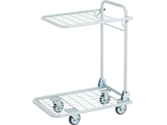 【商品説明】●ワンアクションで2段台車になります。●メッシュタイプで軽量です。●下段に荷物があっても2段になります。【仕様】●型番：AM-2B●均等荷重（kg）：80　●長さ（mm）：700　●幅（mm）：450　●高さ（mm）：142　●...