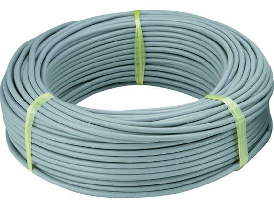 【商品説明】●主に室内で使用する交流300V以下の電気器具に用いる電線で2芯〜3芯をより合わせ外装にビニールシースを施したものです。【仕様】●型番：TF-100DS●色：灰　●芯数：2　●全長（m）：100　●定格：125V−12A　●絶縁...