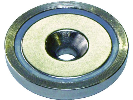 【商品説明】●磁石の中で最強の磁場をもちます。【仕様】●型番：1-NCC36RA●入数：1個●吸着力（N）：284．2●外径（mm）：36●厚さ（mm）：7．6●適用ねじ：M5●丸型・キャップ付・皿穴タイプ●マグネット：ネオジム磁石●キャッ...