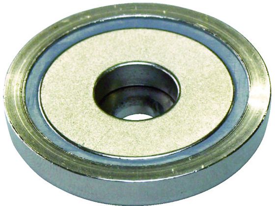 【商品説明】●磁石の中で最強の磁場をもちます。【仕様】●型番：1-NCC36RB●入数：1個●吸着力（N）：284．2●外径（mm）：36●厚さ（mm）：7．6●適用ねじ：M5●丸型・キャップ付・段穴タイプ●マグネット：ネオジム磁石●キャッ...