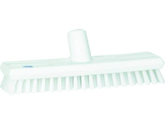 【商品説明】●通水機能の付いたスタンダードタイプのデッキブラシです。●Vikan社の全てのハンドルとジョイントできます。（ハンドル別売です）【仕様】●型番：70415●色：ホワイト　●幅（mm）：275　●耐熱温度（℃）：121℃　●毛質：...