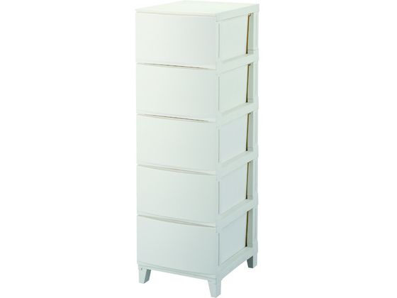 【仕様】●型番：RSD-S345WH●引出し：5　●容量（L）：1段あたり：15．5　●引出し色：ホワイト　●間口（mm）：340　●引出し内寸（mm）間口×奥行×高さ：260×362×165　●奥行（mm）：420　●高さ（mm）：107...