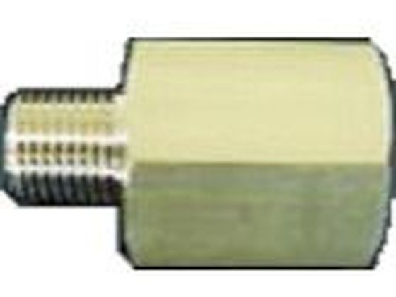 【仕様】●型番：TB104●材質：真鍮　●接続サイズ：R1／4×W21−14（左）　●使用流体：窒素・酸素・アルゴン・空気など　●設計温度：−10〜75℃　●適用流体：N2．O2．Ar、Air、CO2、He、H2　●用途：高圧ガス用継手　●...