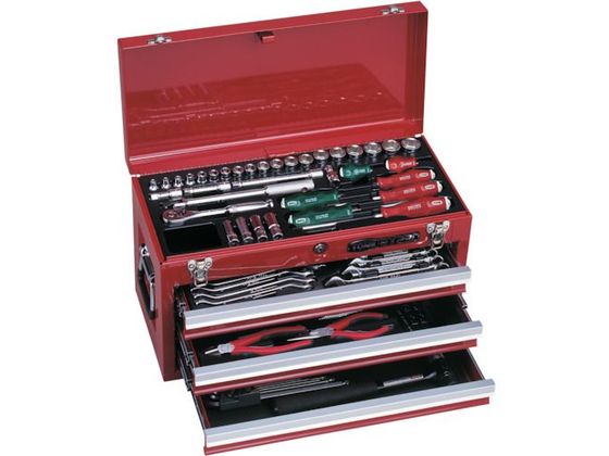 【商品説明】●自動車整備に欠かせない工具を厳選したベーシックな工具セットです。【仕様】●型番：TSA350BK●入数：1S●ケース色：マットブラック●ケース寸法（mm）間口：508●ケース寸法（mm）奥行：232●ケース寸法（mm）高さ：3...